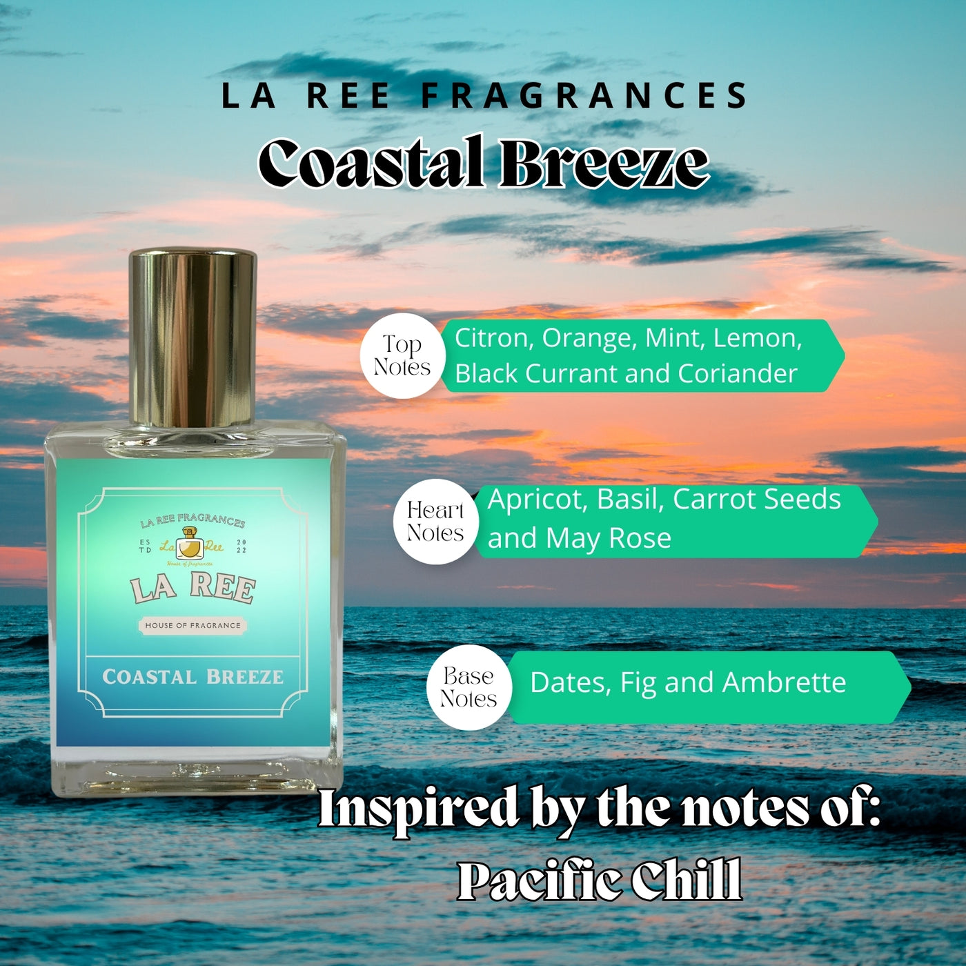Coastal Breeze inspired by Pacific Chill – La Ree Fragrances