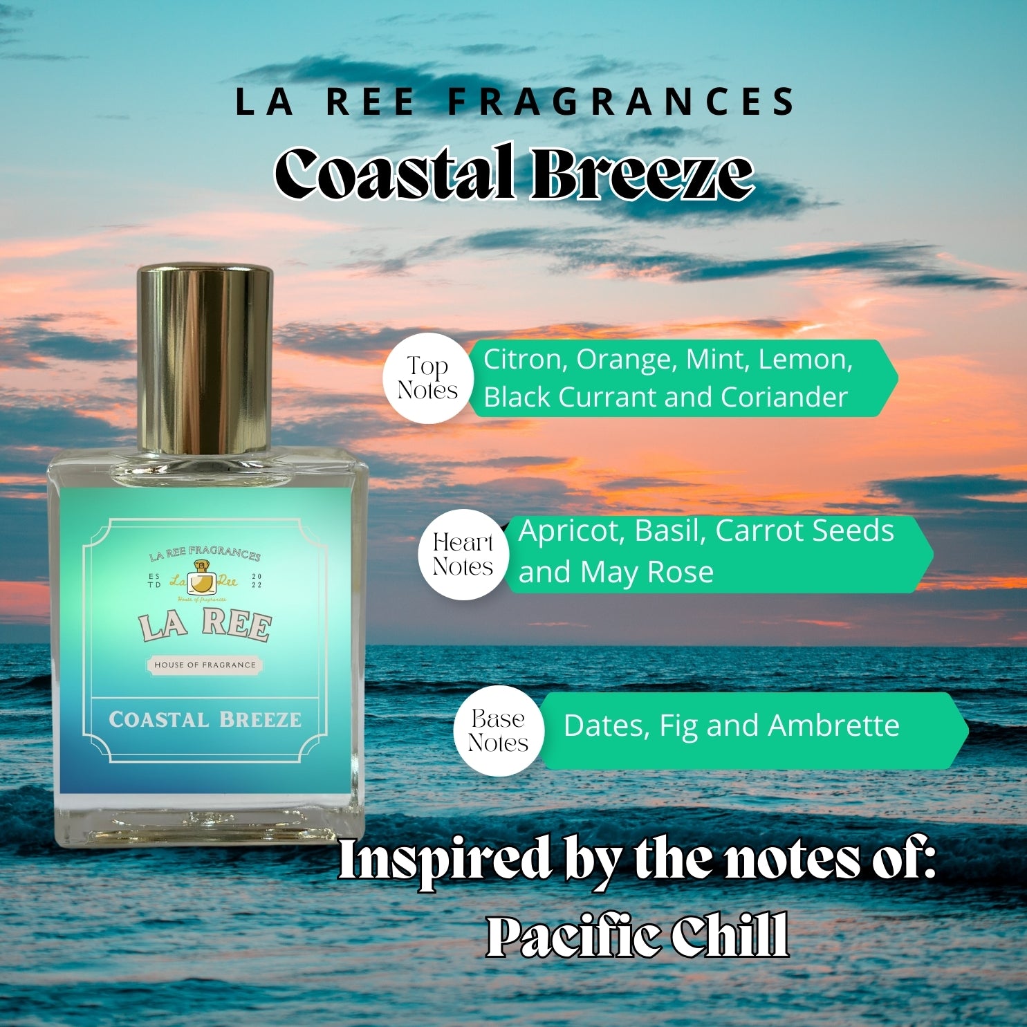 Coastal Breeze inspired by Pacific Chill – La Ree Fragrances