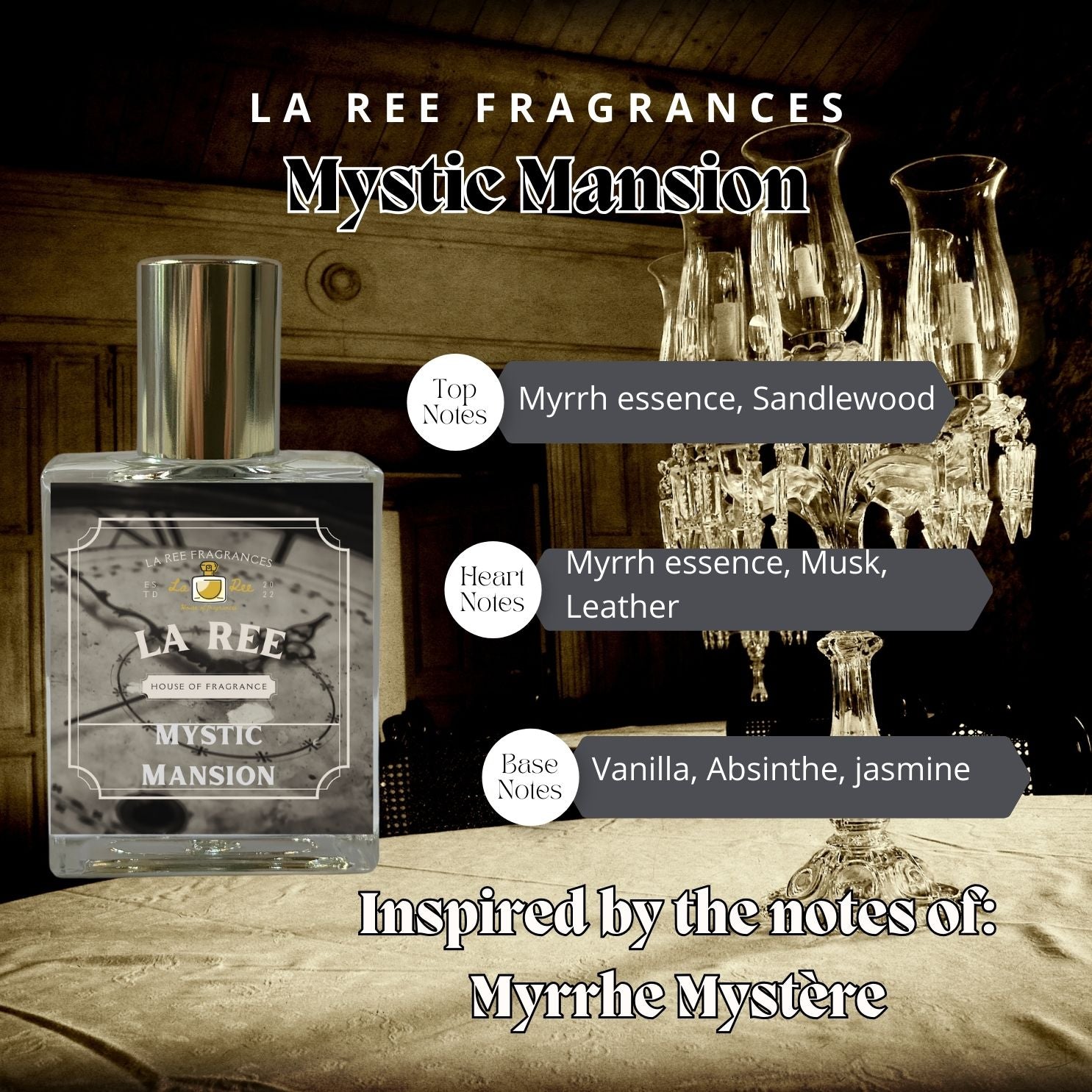 Mystic Mansion inspired by Myrrhe Mystère – La Ree Fragrances