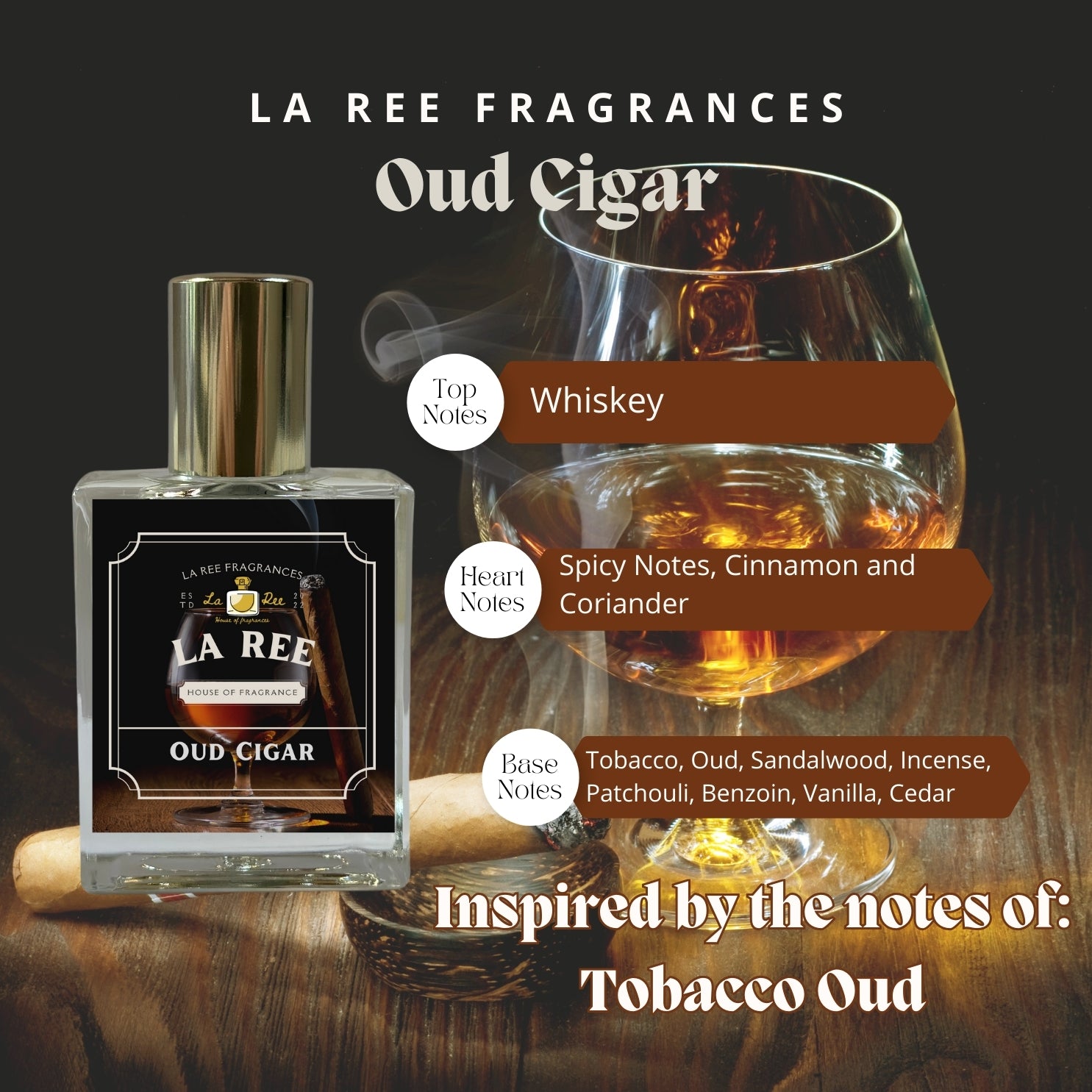 Oud Cigar inspired by Tobacco Oud – La Ree Fragrances